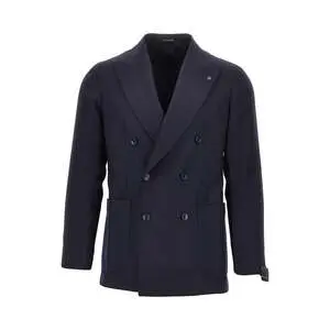 Tagliatore Virgin Wool Double-breasted Jacket - Blue
