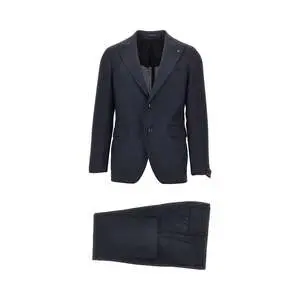 Tagliatore Virgin Wool Tailored Suit - Blue