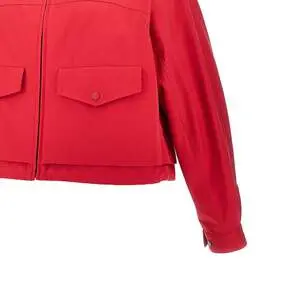 Loewe Cotton And Silk Jacket With Leather Details