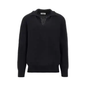 LANEUS Merino Wool And Cashmere Blend Polo Shirt