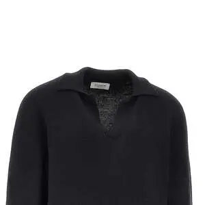 LANEUS Merino Wool And Cashmere Blend Polo Shirt