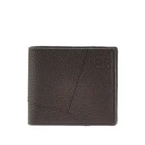 Loewe Grained Leather 'puzzle' Bi-fold Wallet - Brown