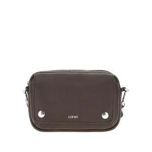 Loewe Leather Small 'messenger Pebble' Bag - Brown