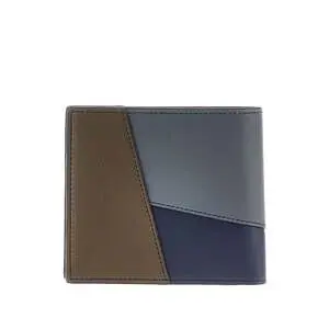 Loewe Puzzle' Leather Bi-fold Wallet - Multicolor