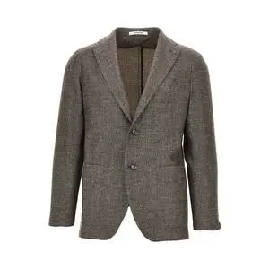 Tagliatore Mouliné Wool-blend Single-breasted Jacke - Brown