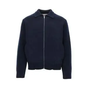 LANEUS Wool Knitted Zip-up Cardigan