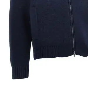 LANEUS Wool Knitted Zip-up Cardigan