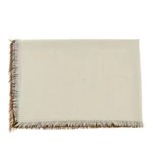 Loewe Jacquard Wool And Silk Scarf Beige