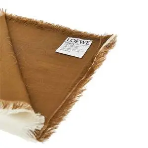 Loewe Jacquard Wool And Silk Scarf - Beige
