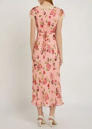 Rixo Clarice Floral-print Georgette Midi Dress