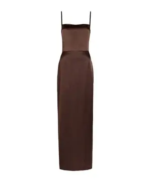 REFORMATION Frankie Silk Maxi Dress - Red