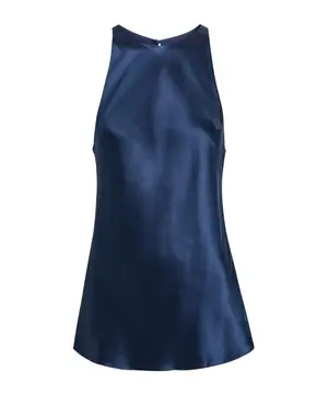 REFORMATION Saskia Silk Top - Blue