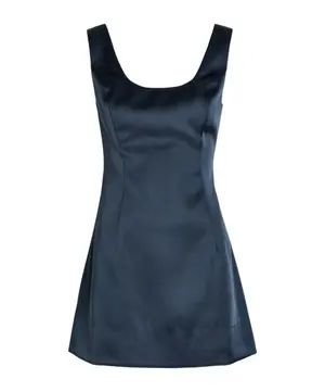 REFORMATION Franceska Satin Mini Dress - Blue