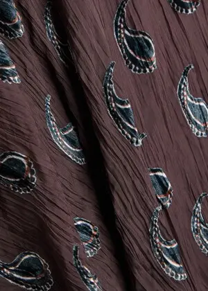 Tory Burch Paisley-devoré Asymmetric Silk-blend Midi Skirt