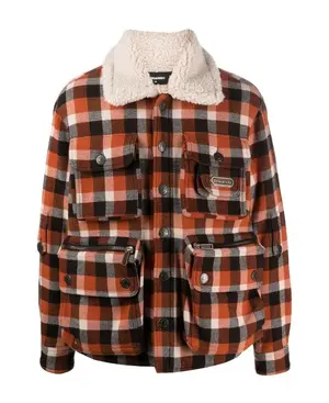 Dsquared2 Americana Checkered Button-up Jacket - Brown