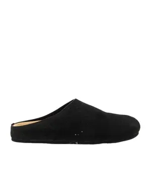 THE ROW Hugo Suede Mules - Black