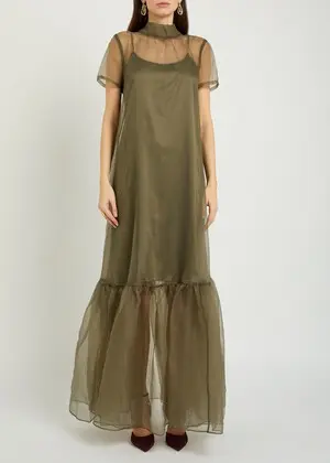 Staud Calluna Tiered Organza Gown