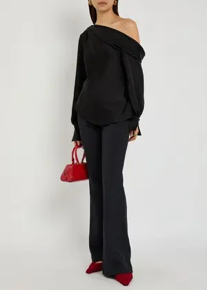 Simkhai Alice Draped Satin Top