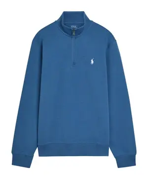 Polo Ralph Lauren Half-zip Cotton Blend Sweatshirt - Blue