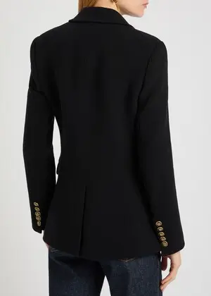 Veronica Beard Claude Dicky Double-breasted Stretch-wool Blazer