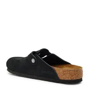 BIRKENSTOCK Boston Brushed Suede Sliders