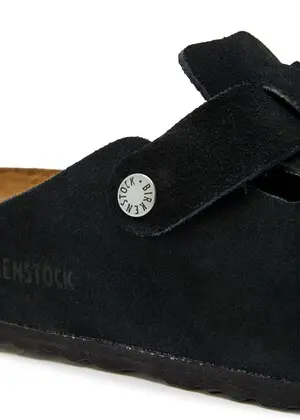 BIRKENSTOCK Boston Brushed Suede Sliders
