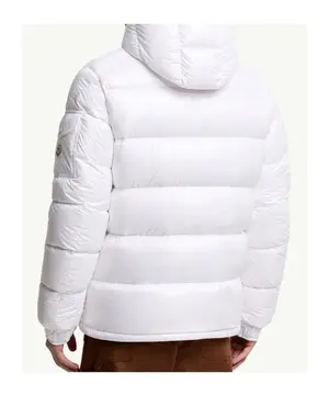 Moncler Maya Hooded Short Down Jacket - White