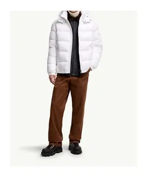 Moncler Maya Hooded Short Down Jacket - White