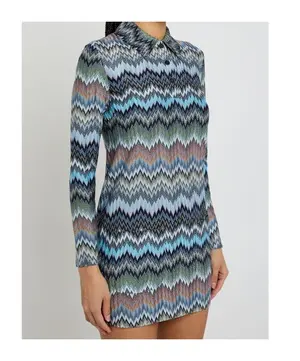 Missoni Zigzag-intarsia Fine-knit Mini Dress