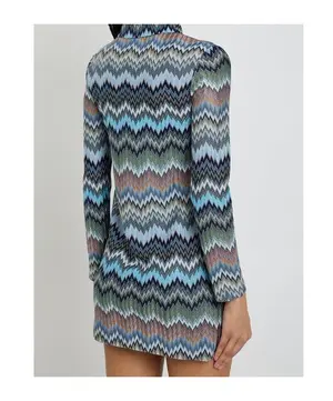 Missoni Zigzag-intarsia Fine-knit Mini Dress