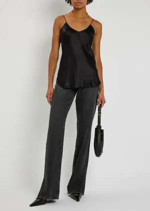 NILI LOTAN Isabella Silk-satin Top