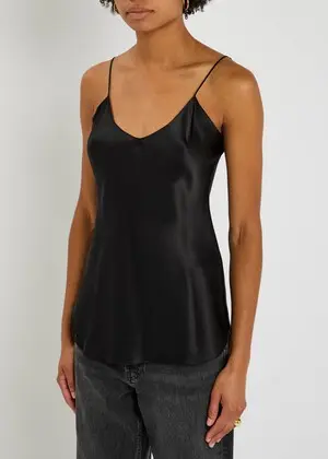 NILI LOTAN Isabella Silk-satin Top