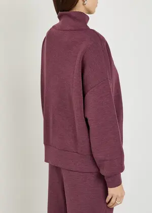 Varley Hawley Half-zip Stretch-jersey Sweatshirt - Red