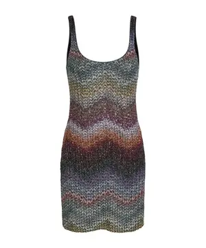Missoni Sequin-embellished Zigzag Metallic-knit Mini Dress - Black
