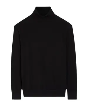 TOTEME Turtle-neck Fine-knit Wool Jumper - Black