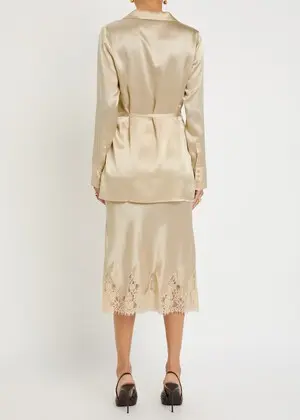 REFORMATION Camilla Waist-tie Silk Shirt