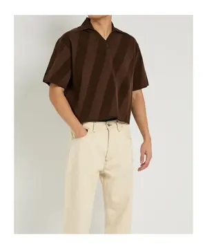 Jacquemus Le Polo Maille Striped Close-knit Polo Shirt