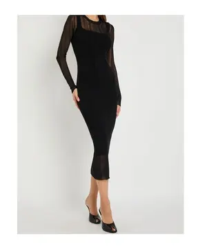 Sportmax Ribbed Fine-knit Midi Dress