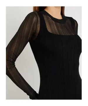 Sportmax Ribbed Fine-knit Midi Dress