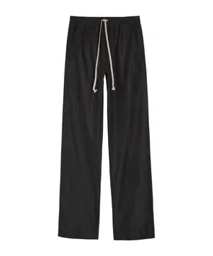 Rick Owens X Moncler Logo-appliquéd Drawstring Shell Trousers - Black