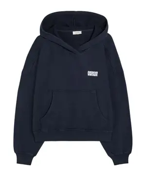 American Vintage Hooded Cotton Sweatshirt - Black