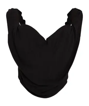 VIVIENNE WESTWOOD Sunday Draped Woven Corset Top - Black