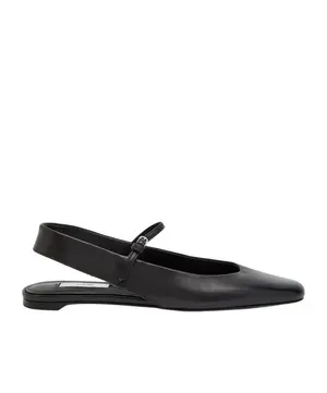 TOTEME Leather Flats - Black
