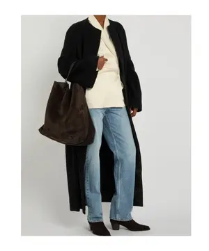TOTEME Belted Suede Tote