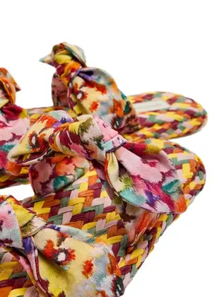 Zimmermann Carousel Printed Raffia Sliders