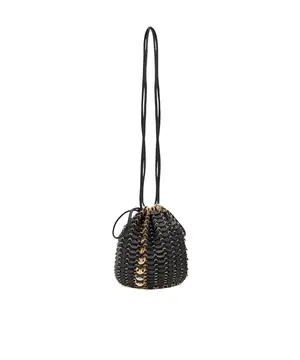 Rabanne Metal Leather Bucket Bag