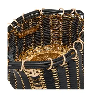 Rabanne Metal Leather Bucket Bag