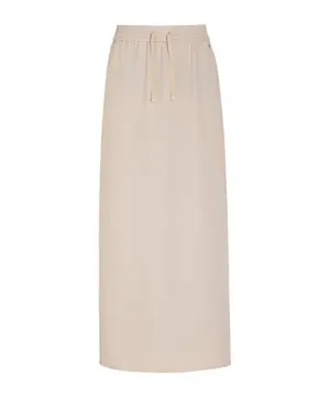 Herno Crepe Midi Skirt - Nude