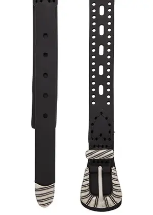 Etro Perforated Leather Belt