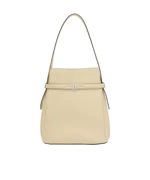 TOTEME Leather Bucket Bag - Nude